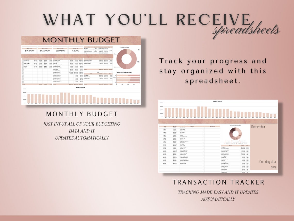 Google Sheets Budget Template Monthly Spreadsheet, Google Sheets ...