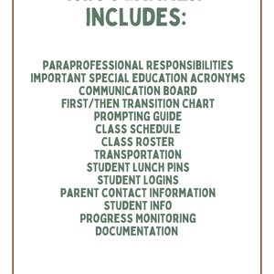 Printable Paraprofessional Planner - Etsy