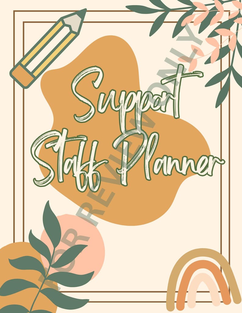 Boho Paraprofessional/support Staff Planner Pages - Etsy