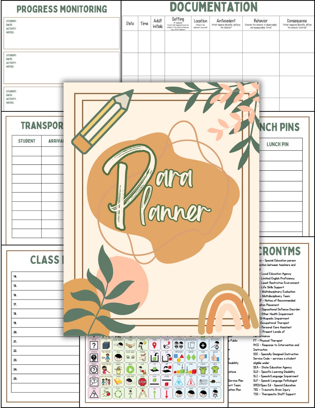 Printable Paraprofessional Planner - Etsy