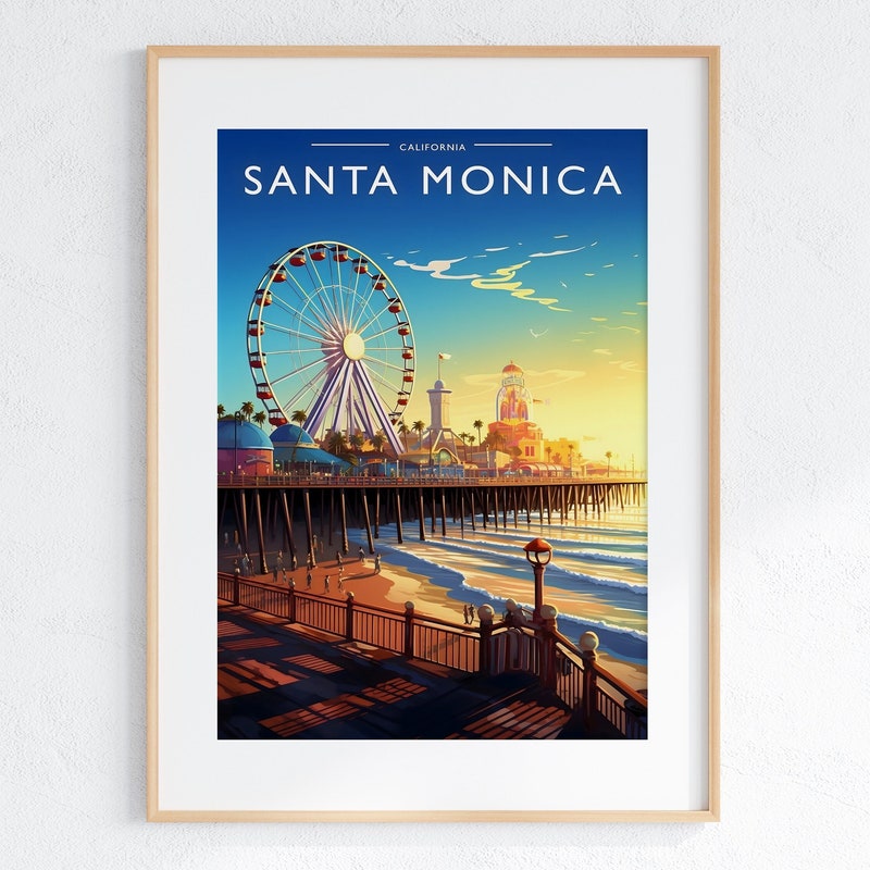 Santa Monica Poster - Etsy
