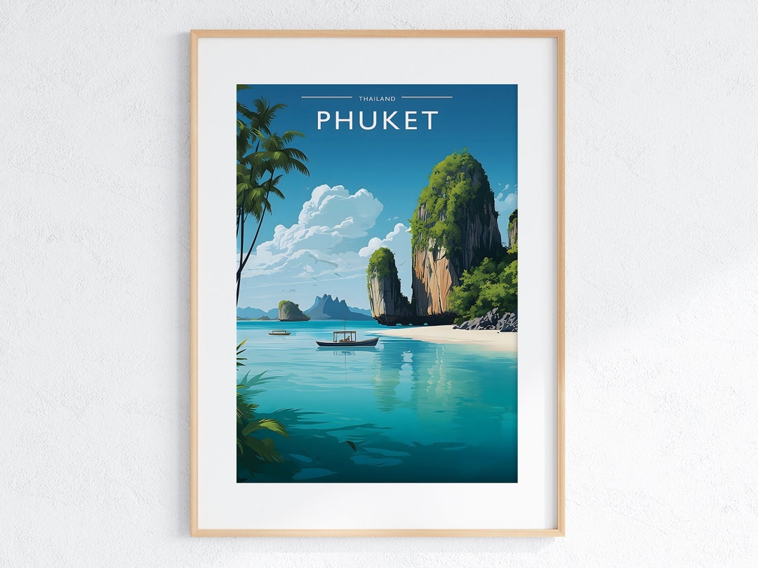 Phuket Travel Print Art Phuket Travel Art Gift Phuket Travel Poster ...