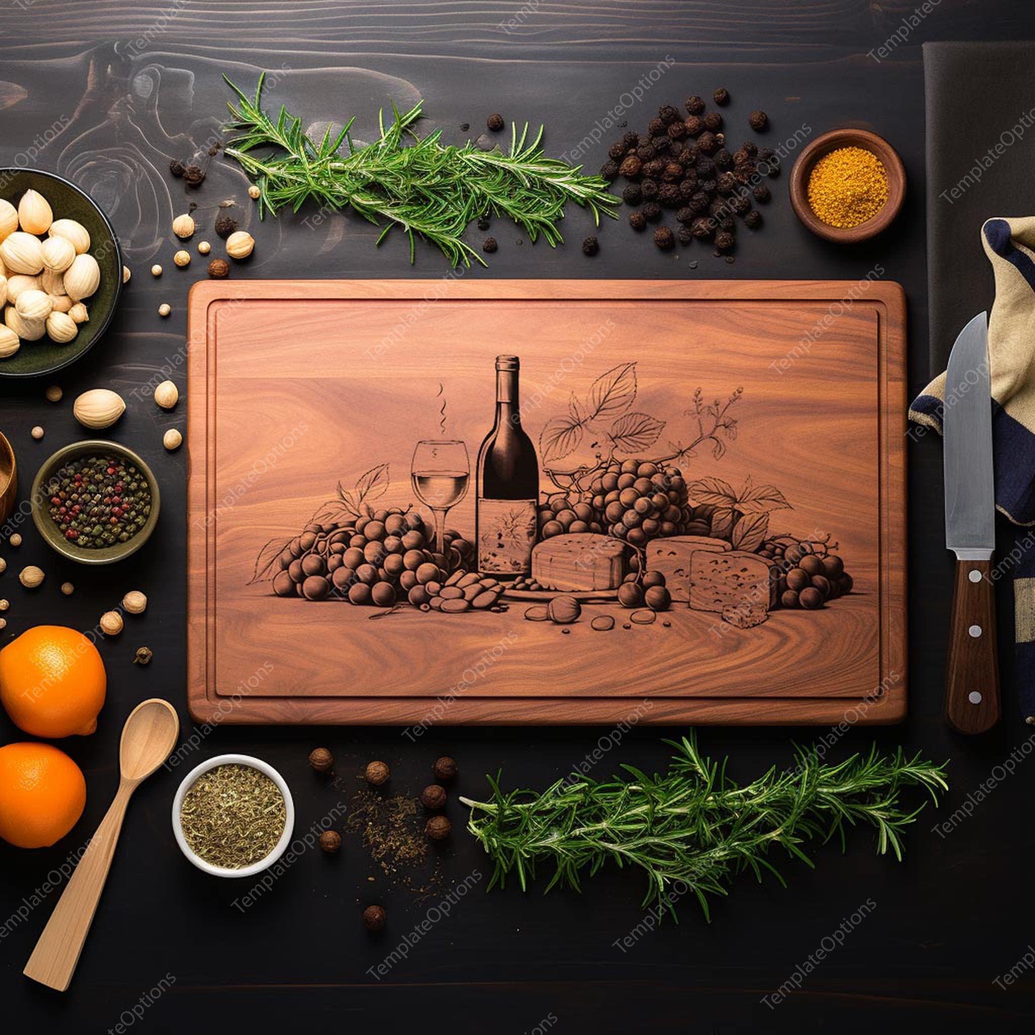 Charcuterie, SVG, Cutting Board, Chopping Board, Laser Engraved Files ...