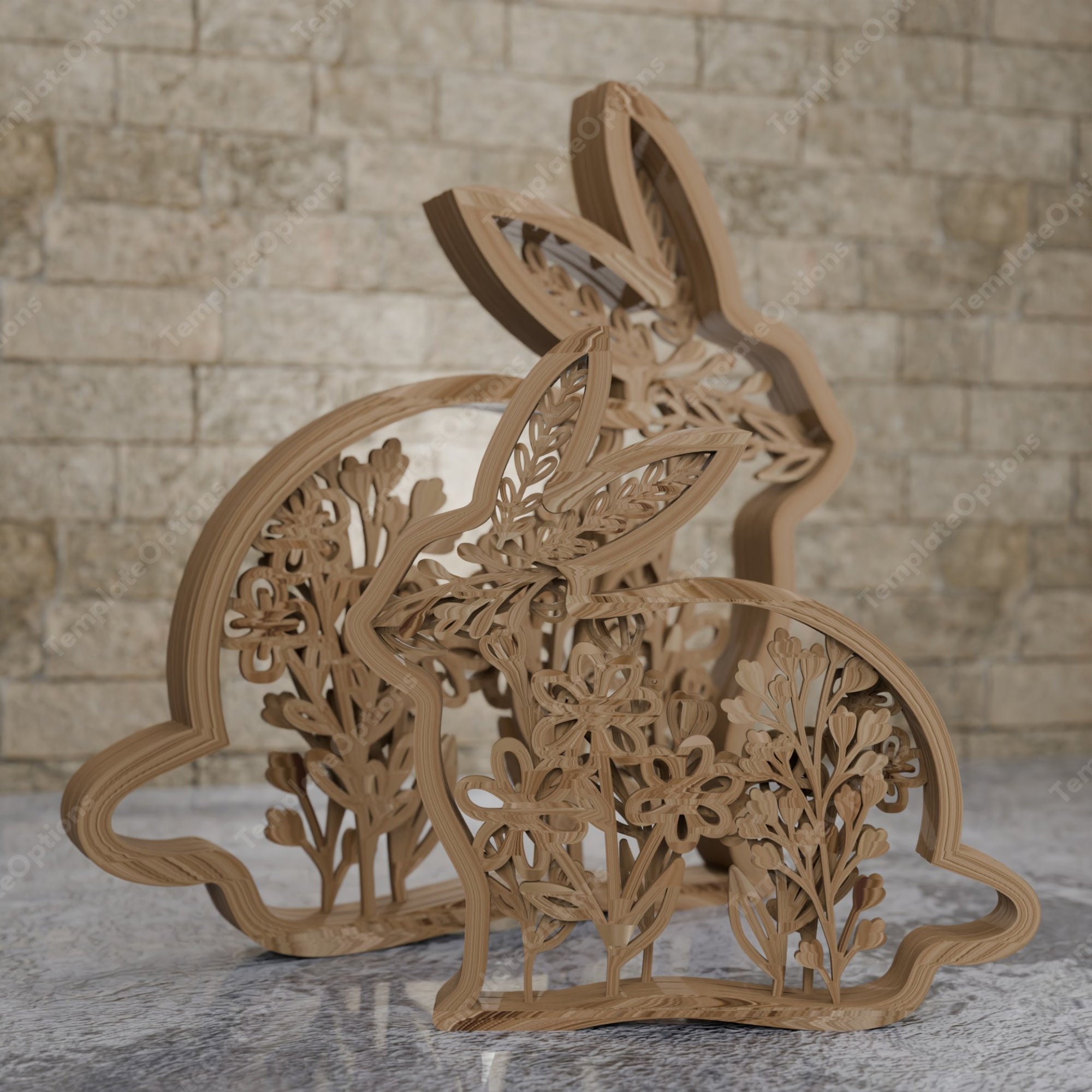Easter Bunny Laser Cut SVG Files for CNC and Engraving, Glowforge Cut ...