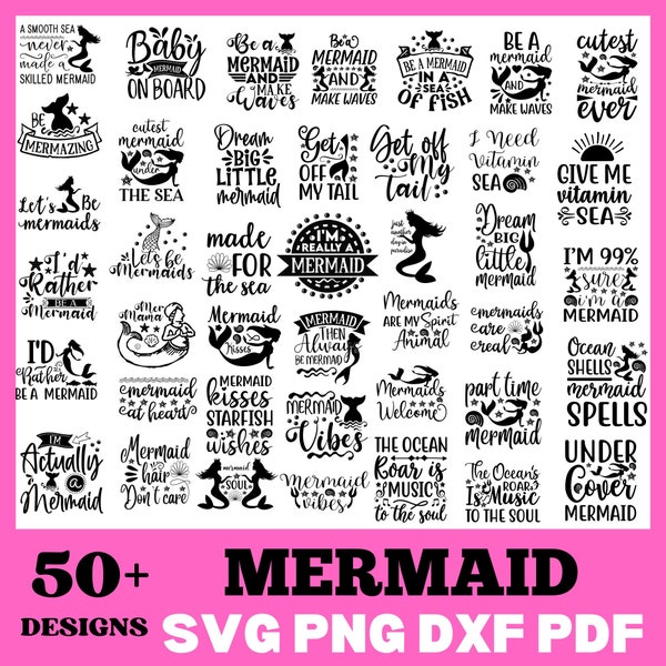 Mermaid Quote Svg - Etsy