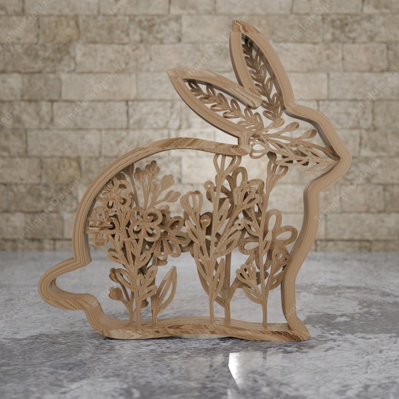 Easter Bunny Laser Cut SVG Files for CNC and Engraving, Glowforge Cut ...