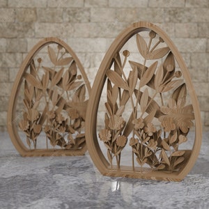 Easter Egg Laser Cut SVG Files for CNC and Engraving, Glowforge Cut, Xtool Laser Cut, 3D Layered ...