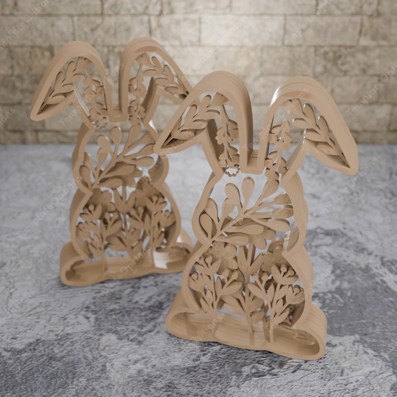 Easter Bunny Laser Cut SVG Files for CNC and Engraving, Xtool Laser Cut ...