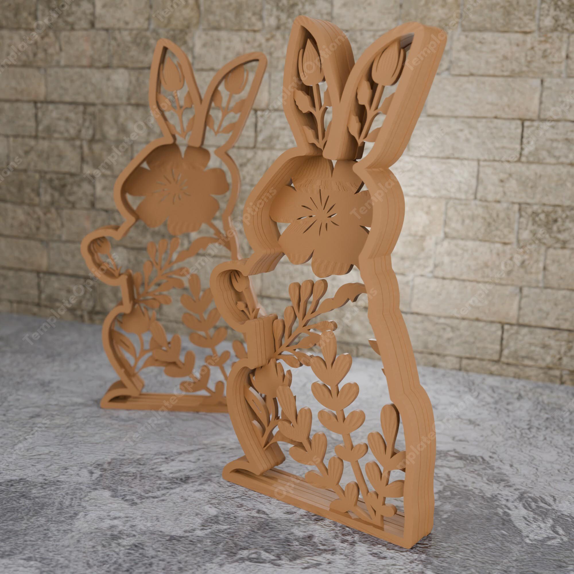 Easter Bunny Laser Cut SVG Files for CNC and Engraving, Xtool Laser Cut ...