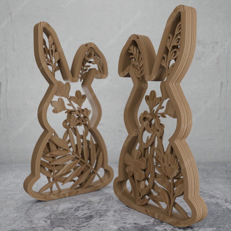 Easter Bunny Laser Cut SVG Files for CNC and Engraving, Xtool Laser Cut ...