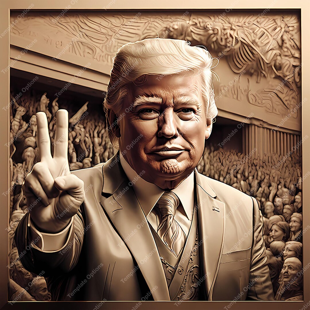 Donald Trump Laser Burn PNG, Laser Engrave File, 3D Illusion Laser File ...