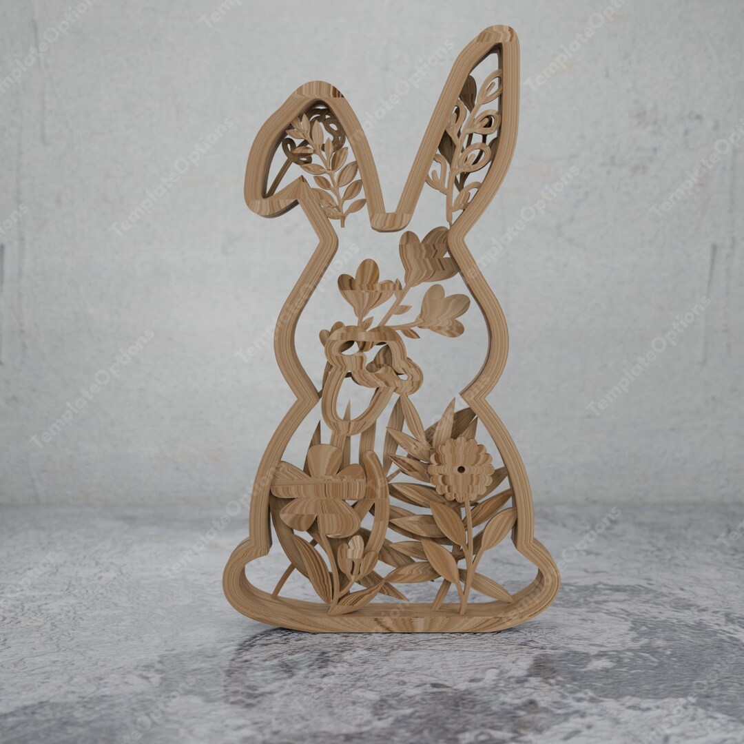 Easter Bunny Laser Cut SVG Files for CNC and Engraving, Xtool Laser Cut ...