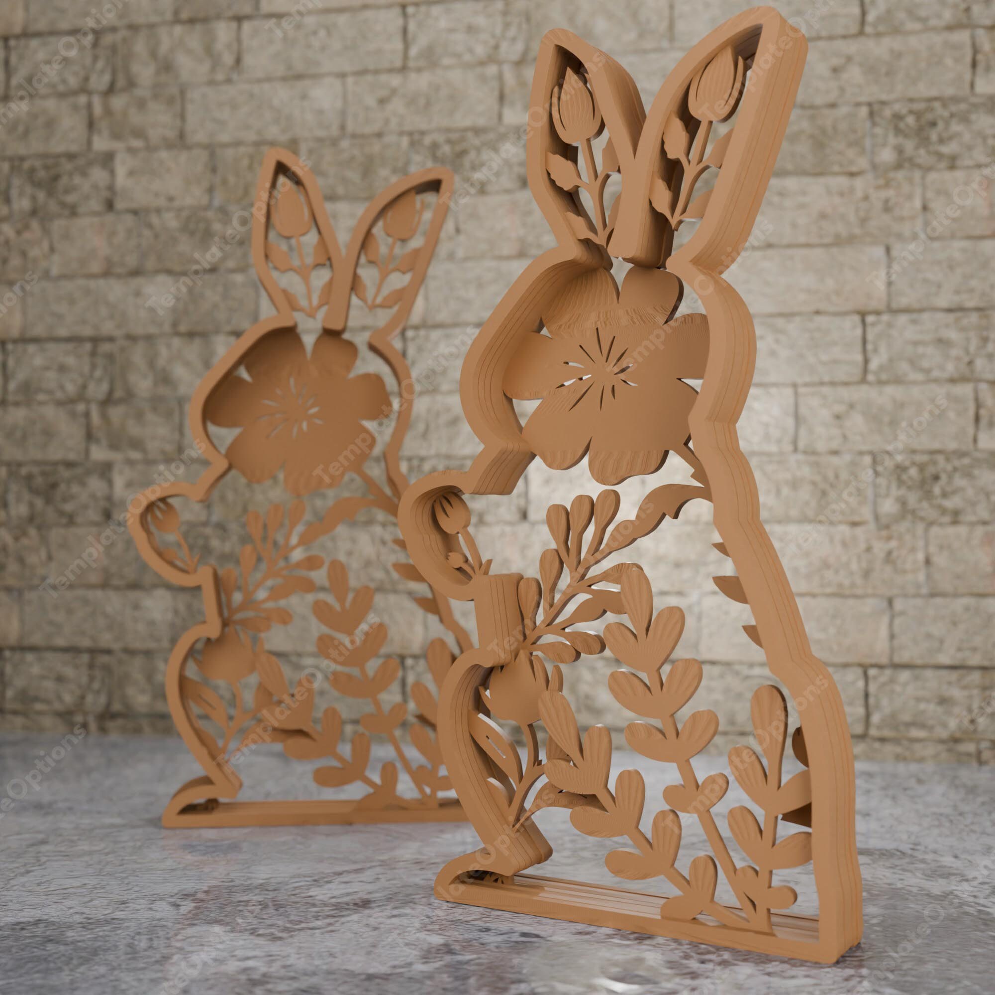 Easter Bunny Laser Cut SVG Files for CNC and Engraving, Xtool Laser Cut ...