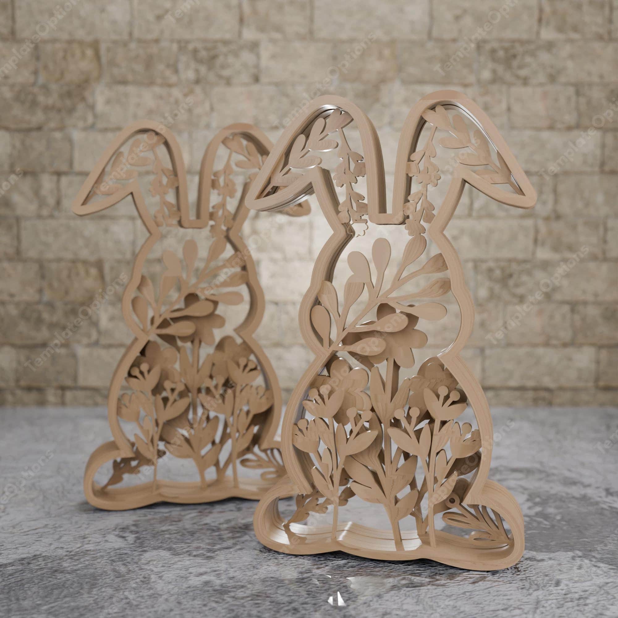 Easter Bunny Laser Cut SVG Files for CNC and Engraving, Xtool Laser Cut ...