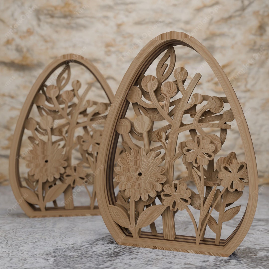 Easter Egg Laser Cut SVG Files for CNC and Engraving, Xtool Laser Cut ...