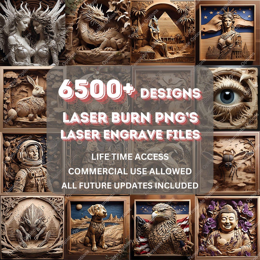 Laser Burn PNG, Laser Engrave File, 3D Illusion Laser File, Laser ...