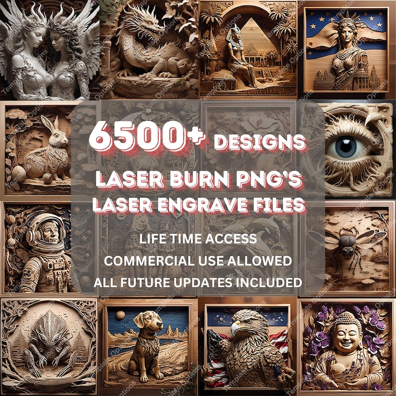 Laser Burn PNG, Laser Engrave File, 3D Illusion Laser File, Laser ...