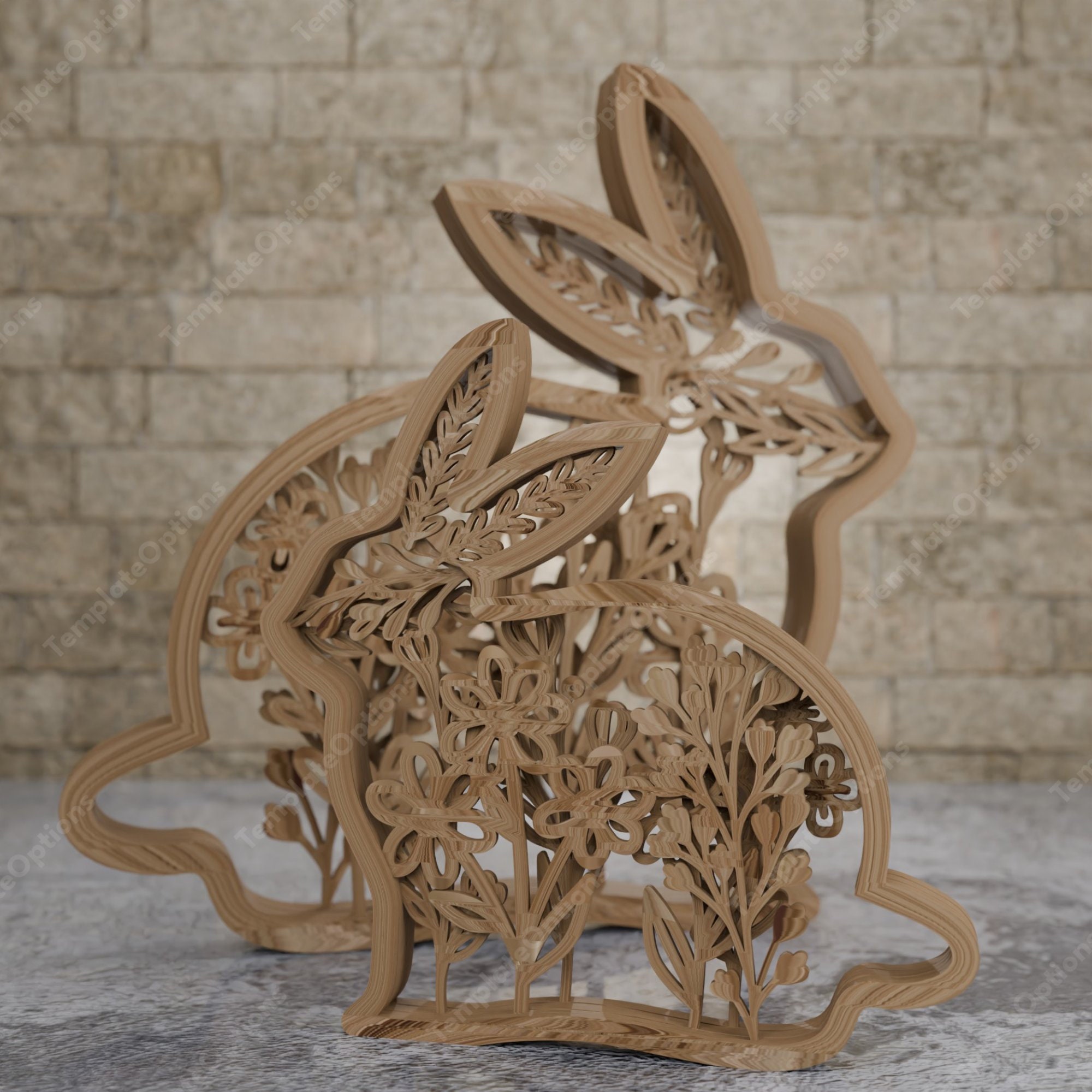 Easter Bunny Laser Cut SVG Files for CNC and Engraving, Glowforge Cut ...