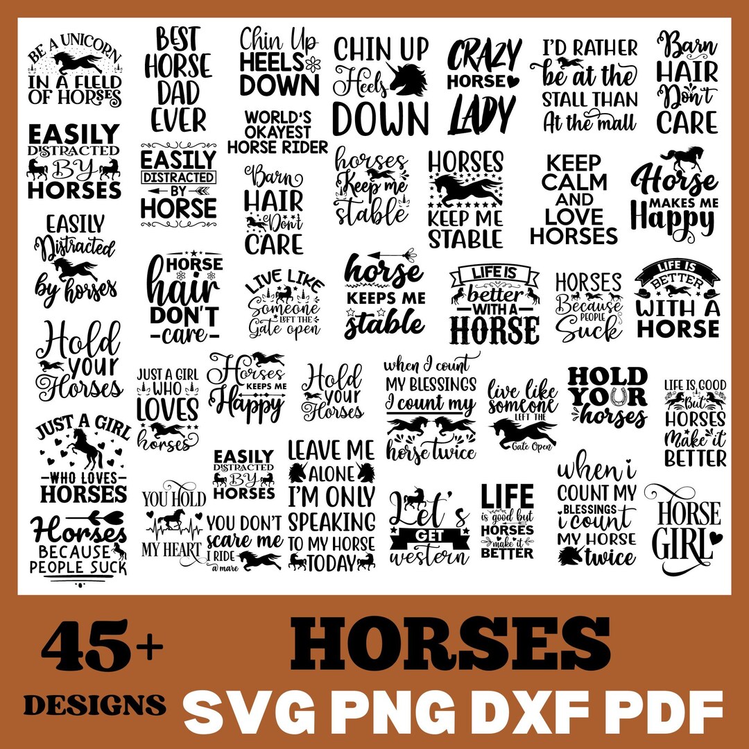 Horse SVG Bundle, Slogans, Sayings, Horse Lover Svg, Quotes, Horse ...