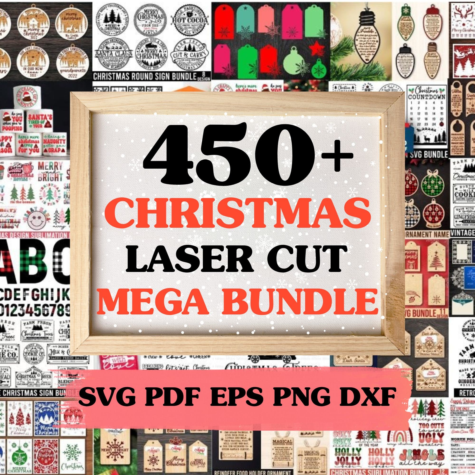 Christmas Laser Bundle, Christmas Laser Cut Files, CNC Files for Wood ...