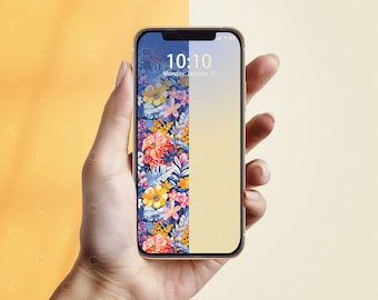 Aesthetic Phone Screen Mockup, Phone Wallpaper Mockup, App Design ...