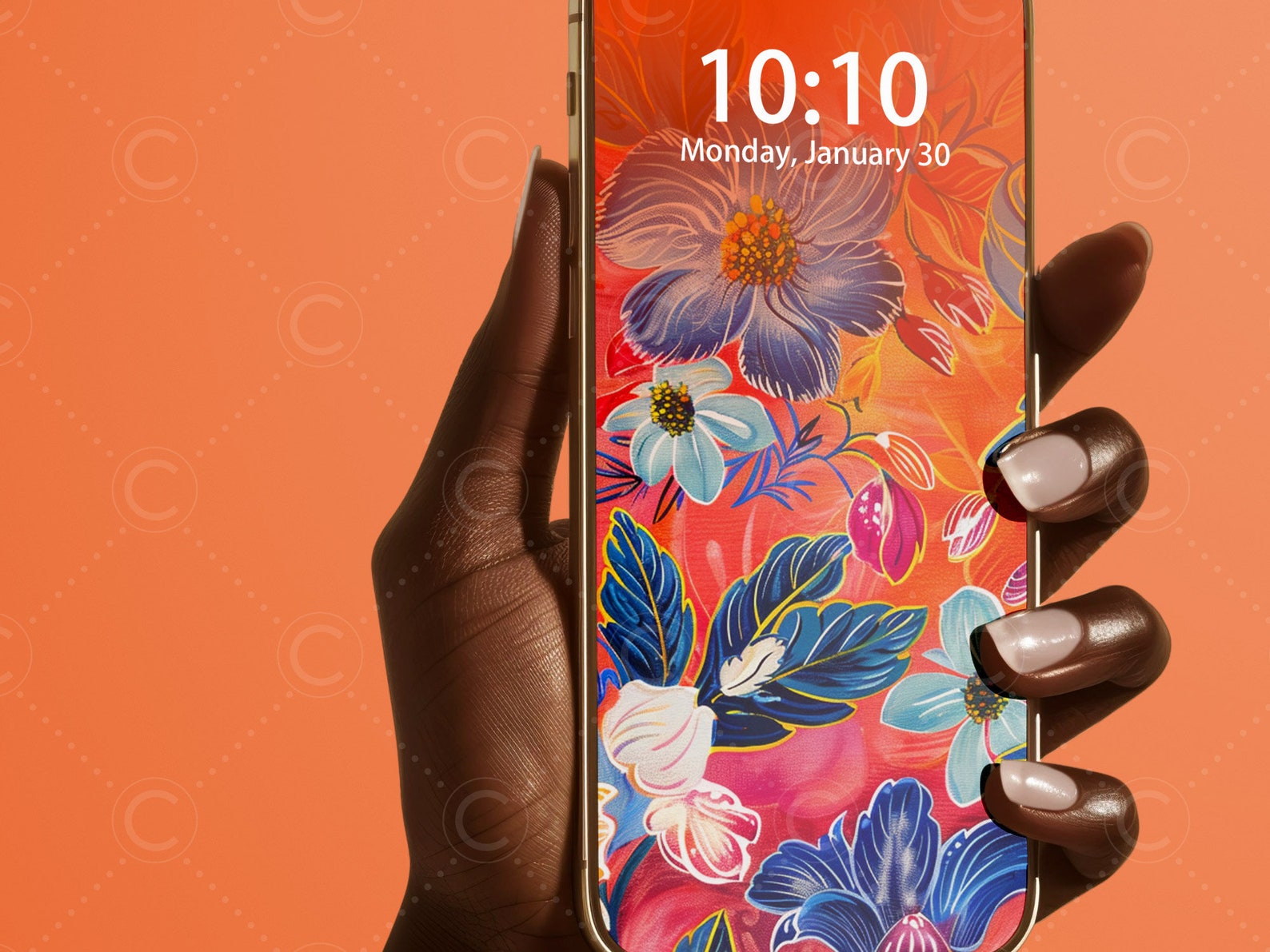 Aesthetic Phone Screen Mockup, Phone Wallpaper Mockup, App Design ...