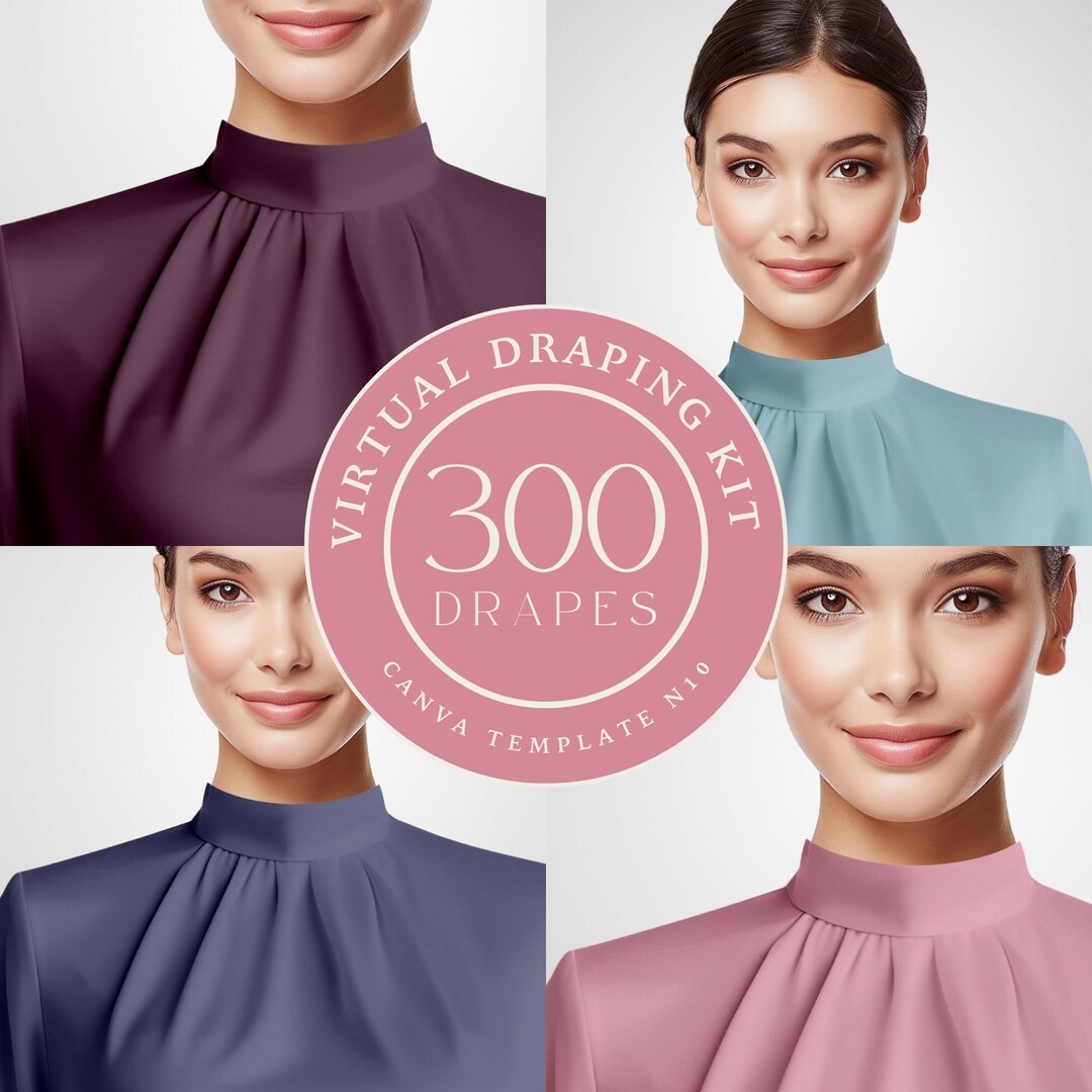 Virtual Draping Kit N10, 300 Digital Textile Drapes for Color Analysis ...
