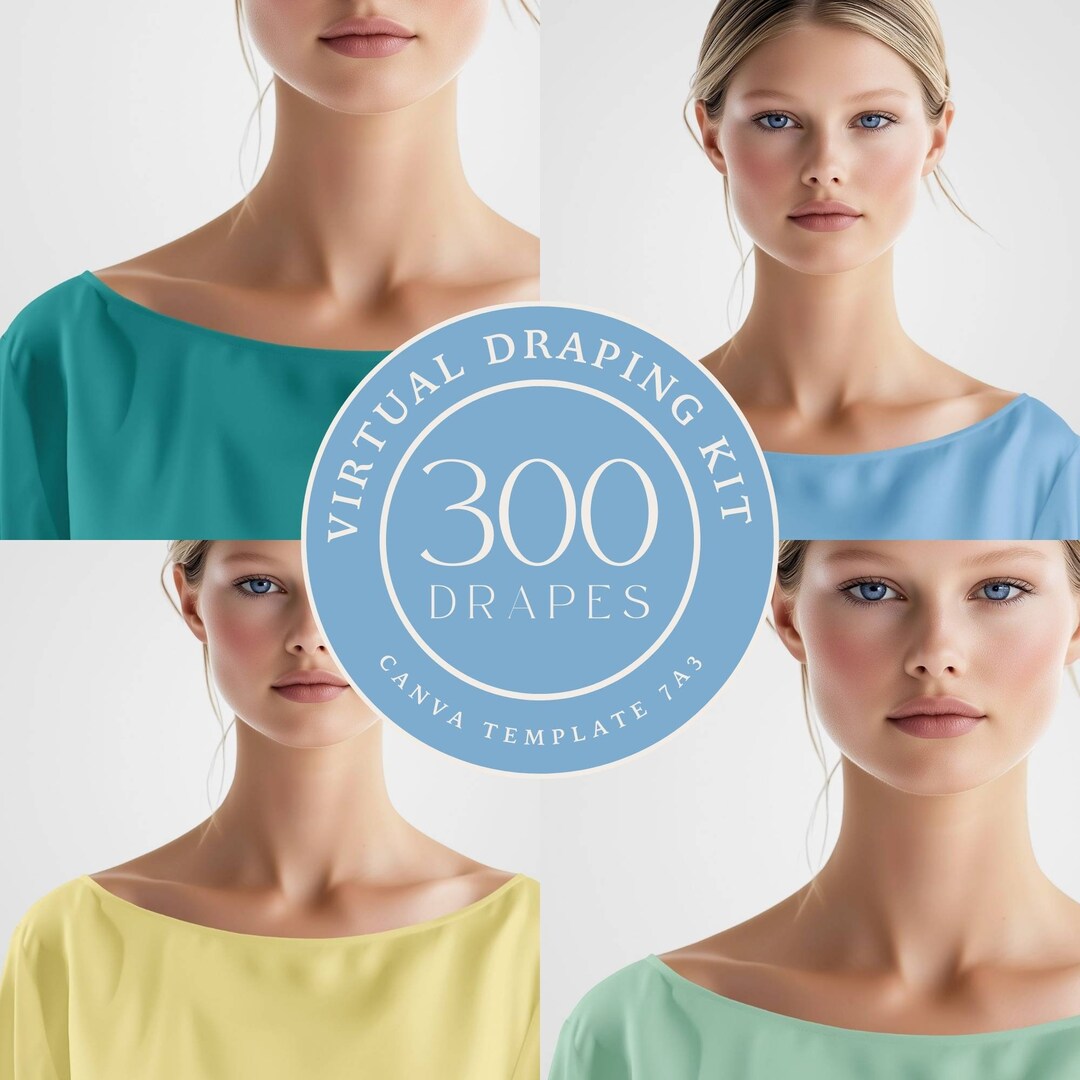 Virtual Draping Kit 7A3, 300 Digital Textile Drapes for Color Analysis ...