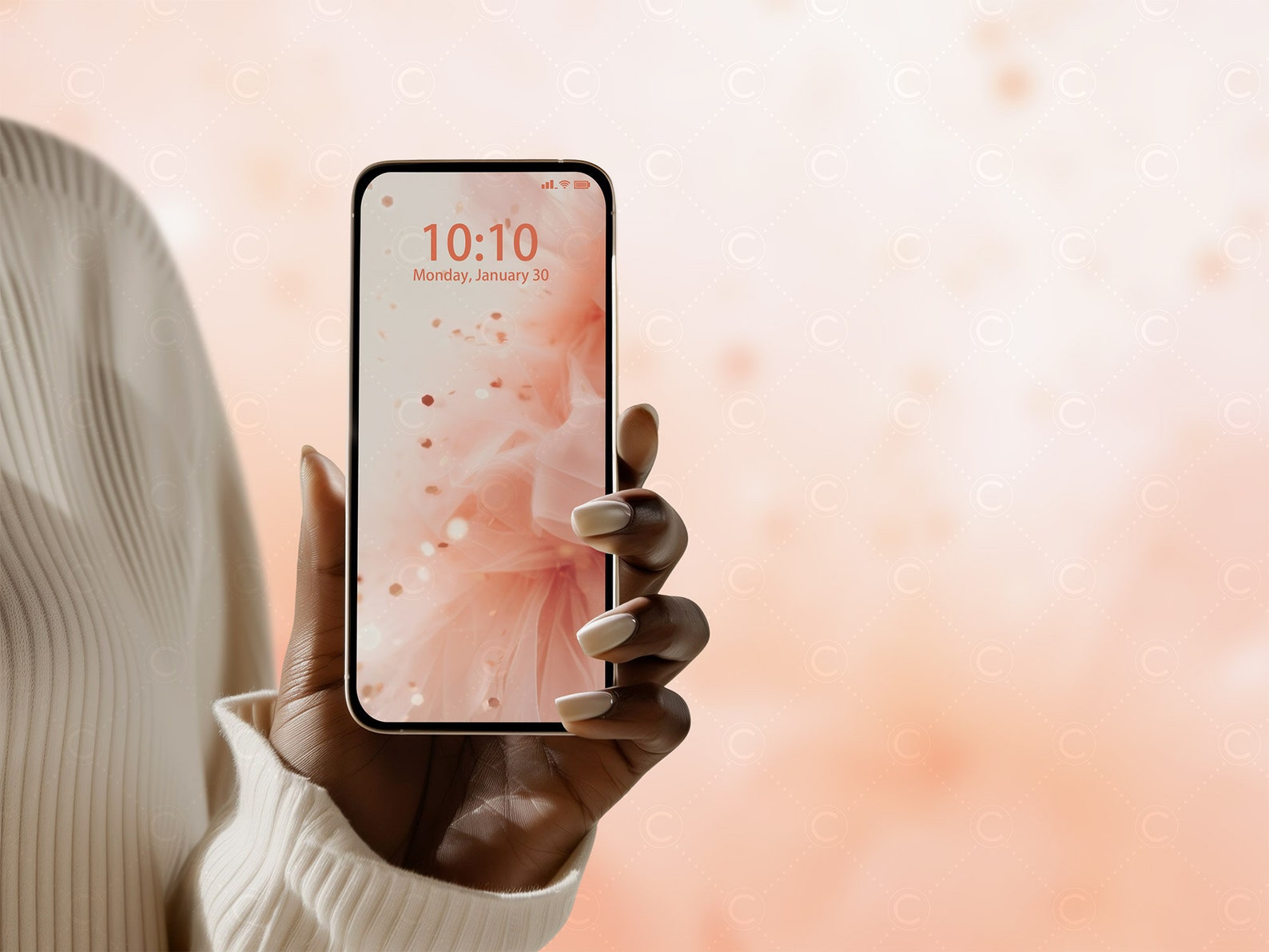 Aesthetic Phone Screen Mockup, Phone Wallpaper Mockup, App Design ...