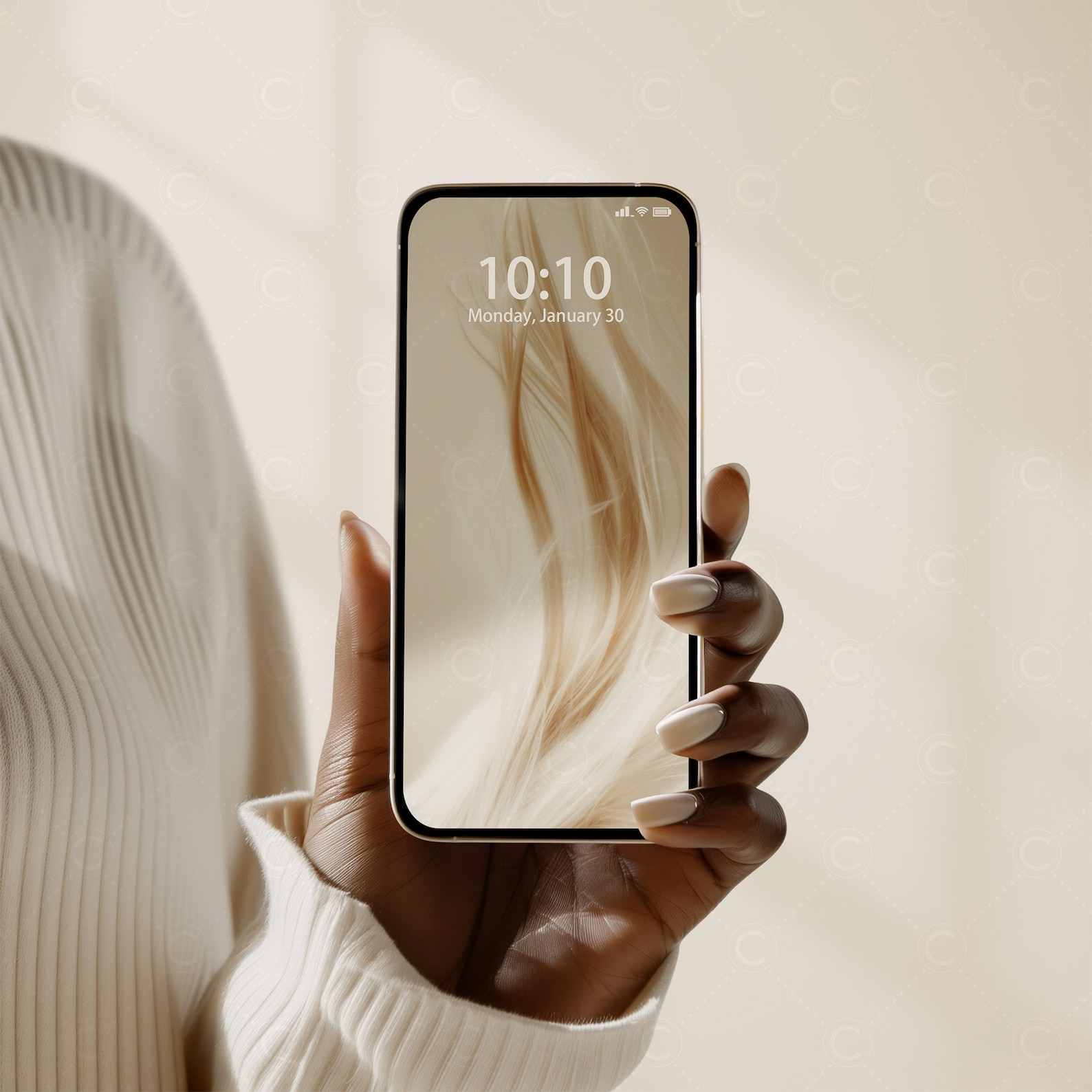 Aesthetic Phone Screen Mockup, Phone Wallpaper Mockup, App Design ...