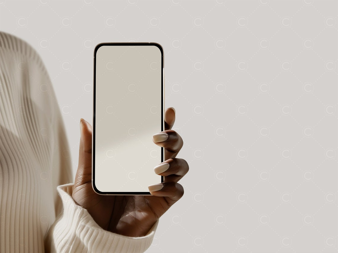 Aesthetic Phone Screen Mockup, Phone Wallpaper Mockup, App Design ...