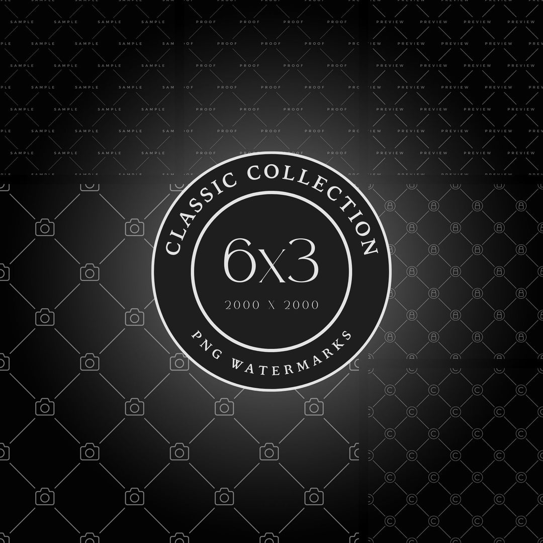 Classic Watermark Bundle, Seamless Transparent PNG Overlay, Image ...