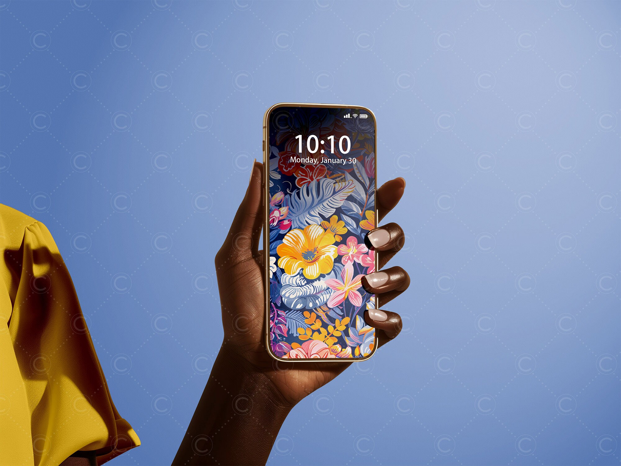 Aesthetic Phone Screen Mockup, Phone Wallpaper Mockup, App Design ...