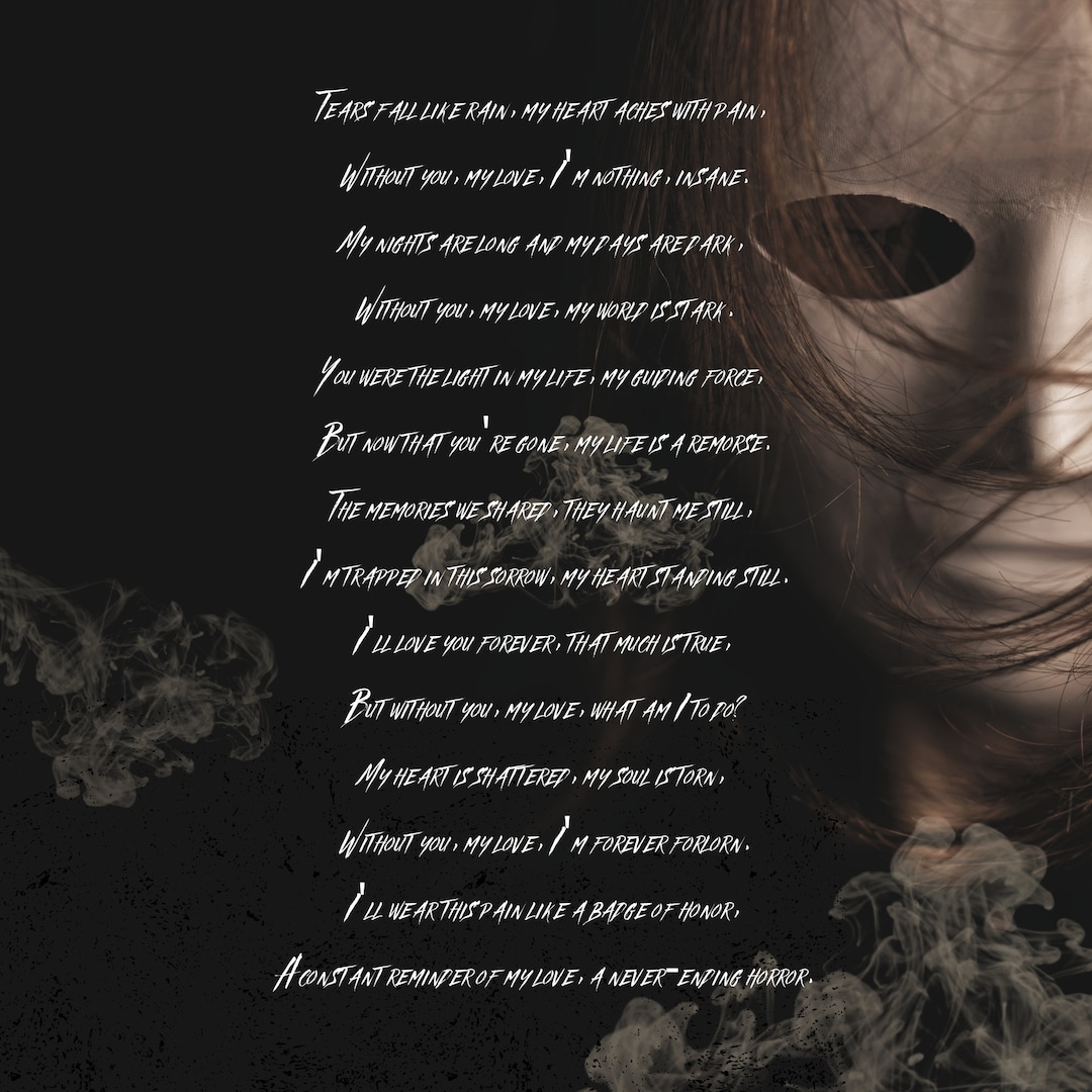 Emo Love Poem, Valentine's Day Poem, Dark Love Poem, Love to Death, for ...