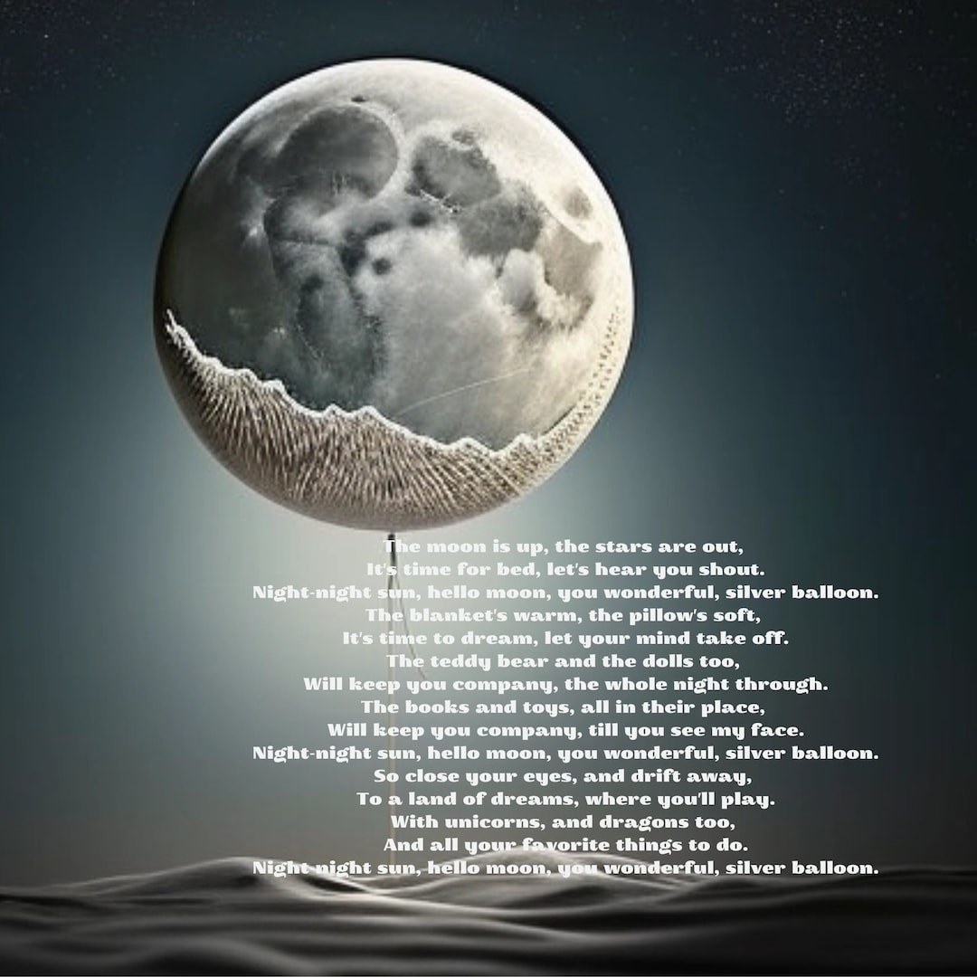 Night, Night Sun. Fantastical Bedtime Poem for Kids. Original Work. - Etsy
