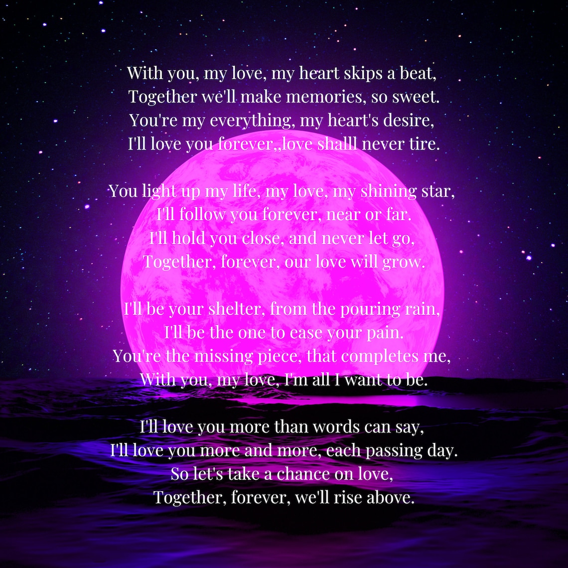 Rise Above, Love Poem, Valentine's Day Poem, for Wife, for Girlfriend ...