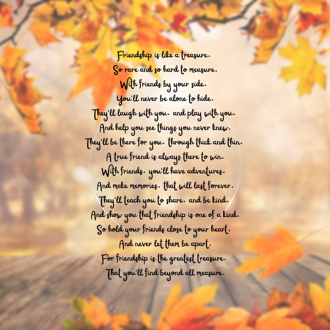 Treasure Poem Describing the Power of Friendship to Shape Us and Uplift ...