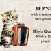 Cat Playing Music Instruments, 10 Vintage Clipart, Digital Download ...