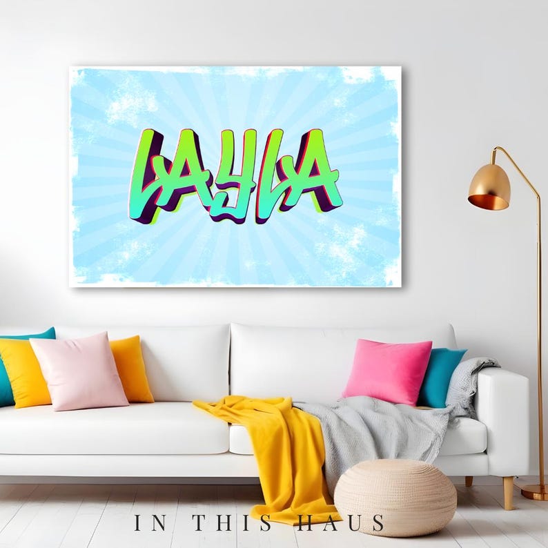 Graffiti Name Canvas Personalized Street Art-inspired Wall Decor - Etsy