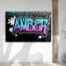 Custom Graffiti Name Art Canvas Personalized Urban Wall Decor Bold ...