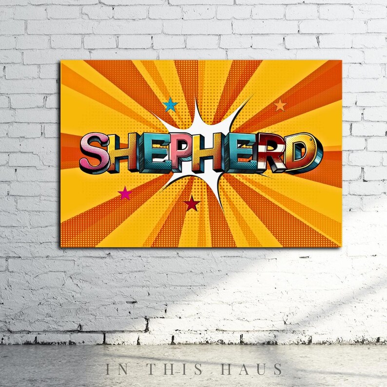 Custom Comic Book Name Print: Superhero Pop Art (digital Download) - Etsy