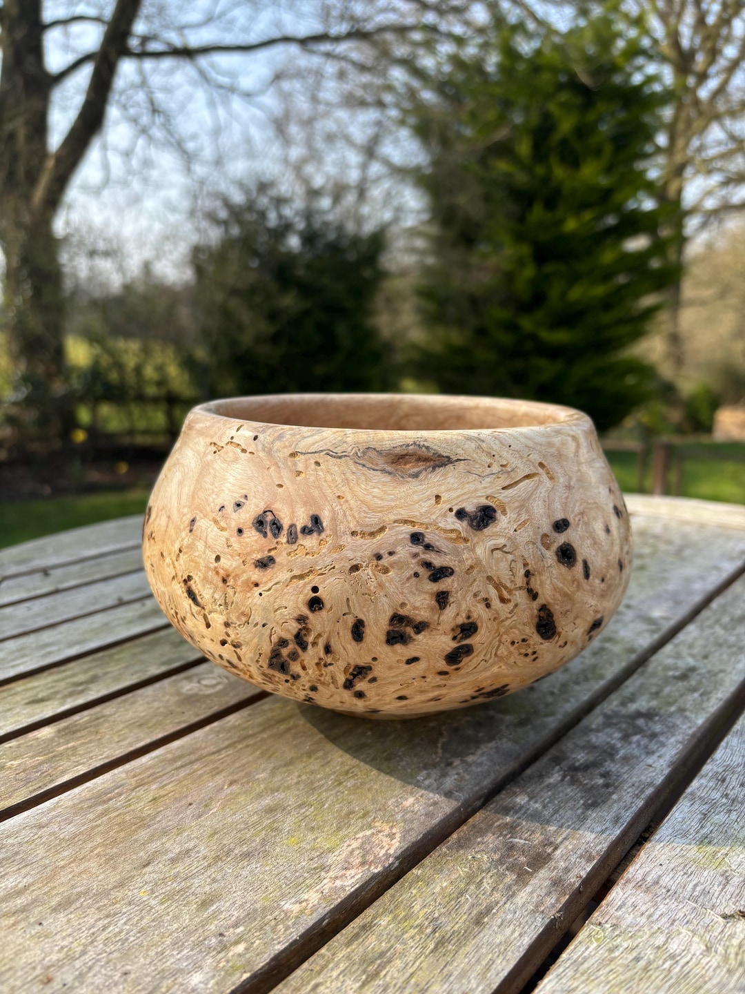 Handmade Wooden Burr Bowl - Etsy