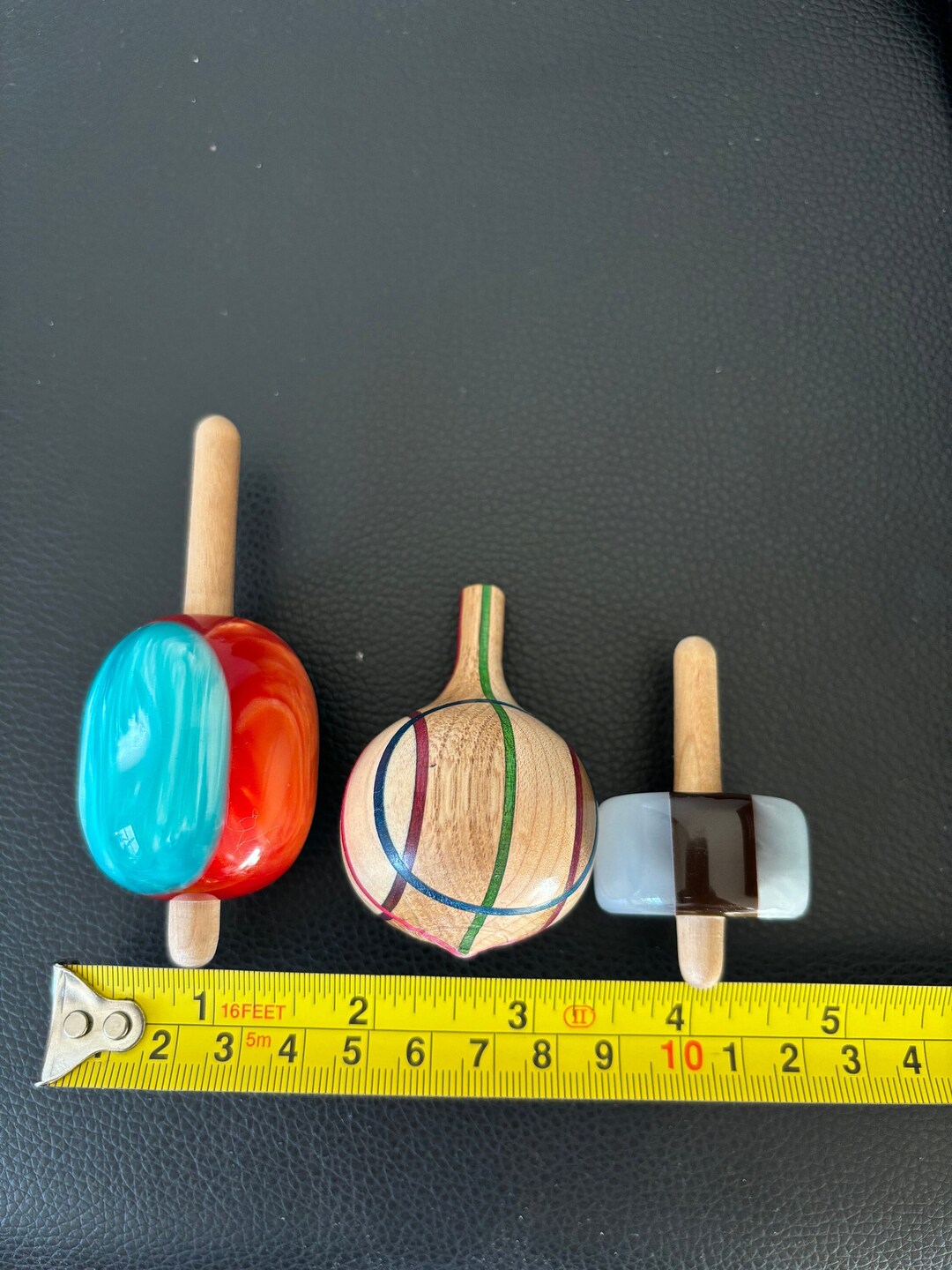 Handmade Wood and Acrylic Spinning Tops - Etsy