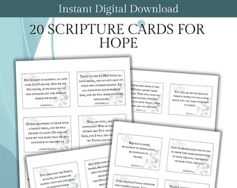 20 Bible Cards for Strength, Bible Verse Cards, Scripture Cards ...