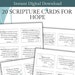 20 Bible Cards for Hope, Bible Verse Cards, Scripture Cards, Positive ...