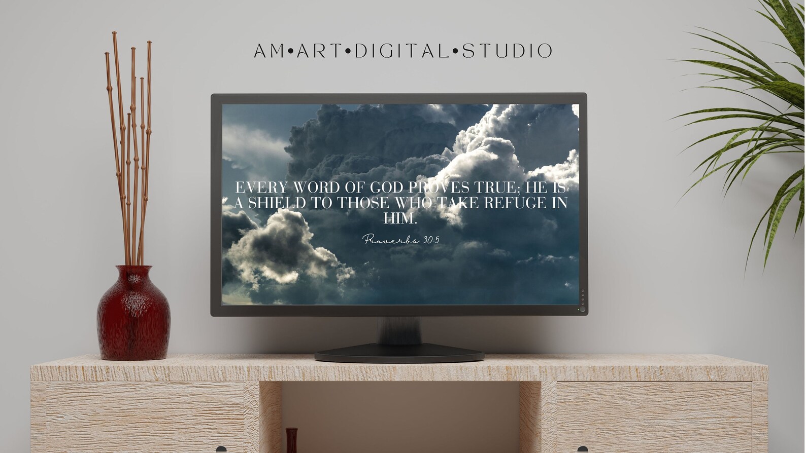 Bible Verse Samsung TV Art Frame - Scripture TV Art Frame - Digital ...