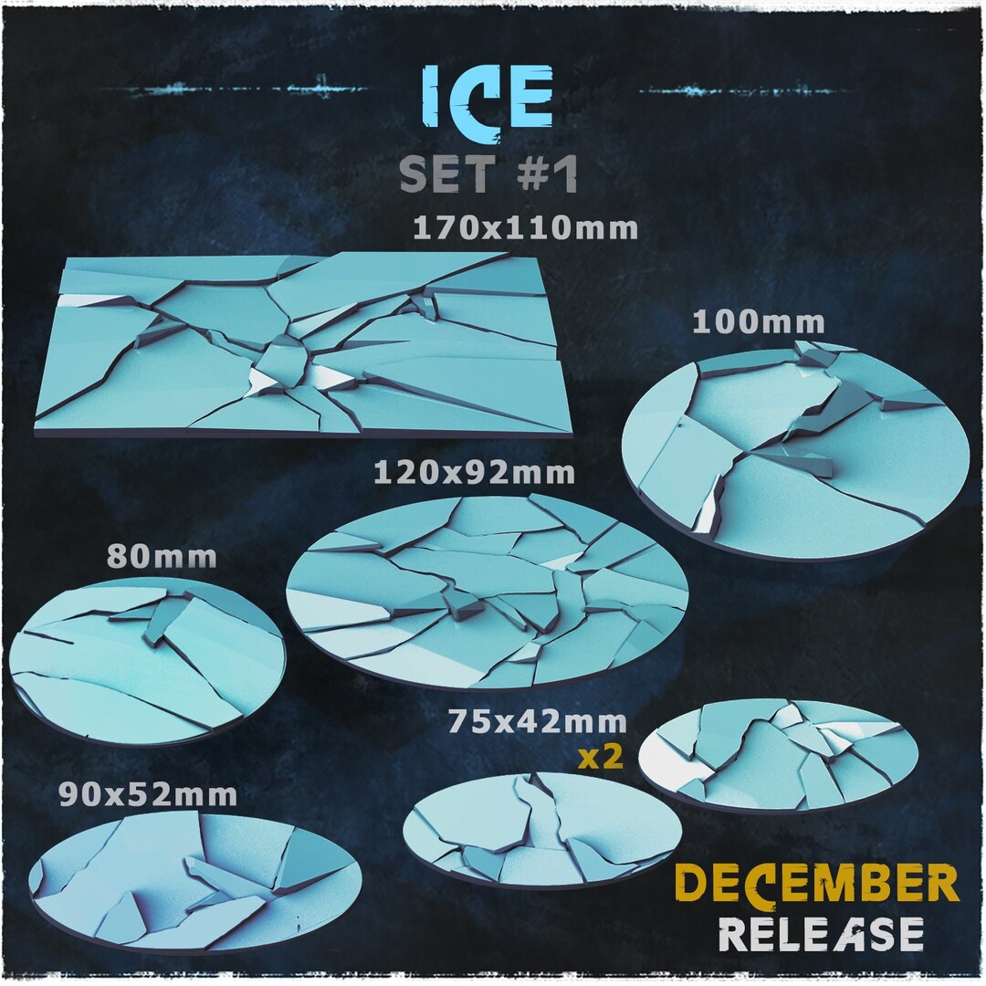 Ice Miniature Bases and Toppers, 3D Printed Bases and Toppers for ...