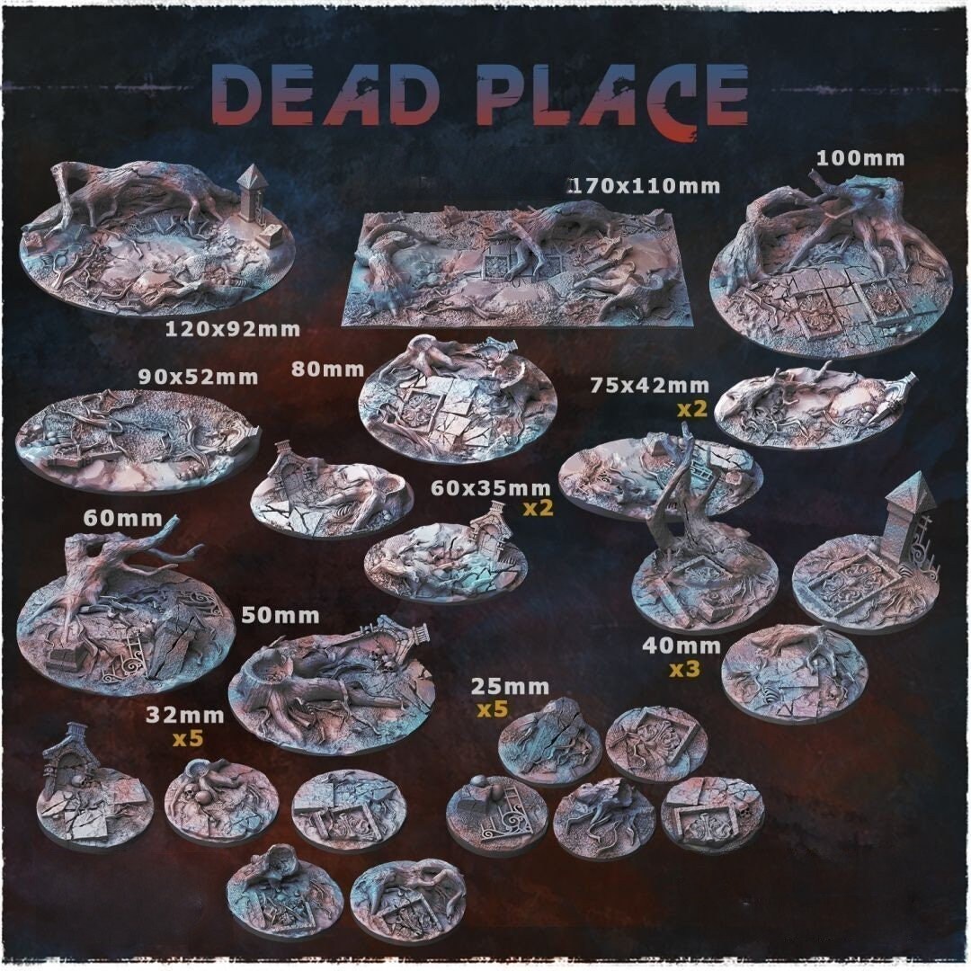 Dead Place Miniature Pedestal 32mm Tabletop Wargaming RPG Fantasy ...