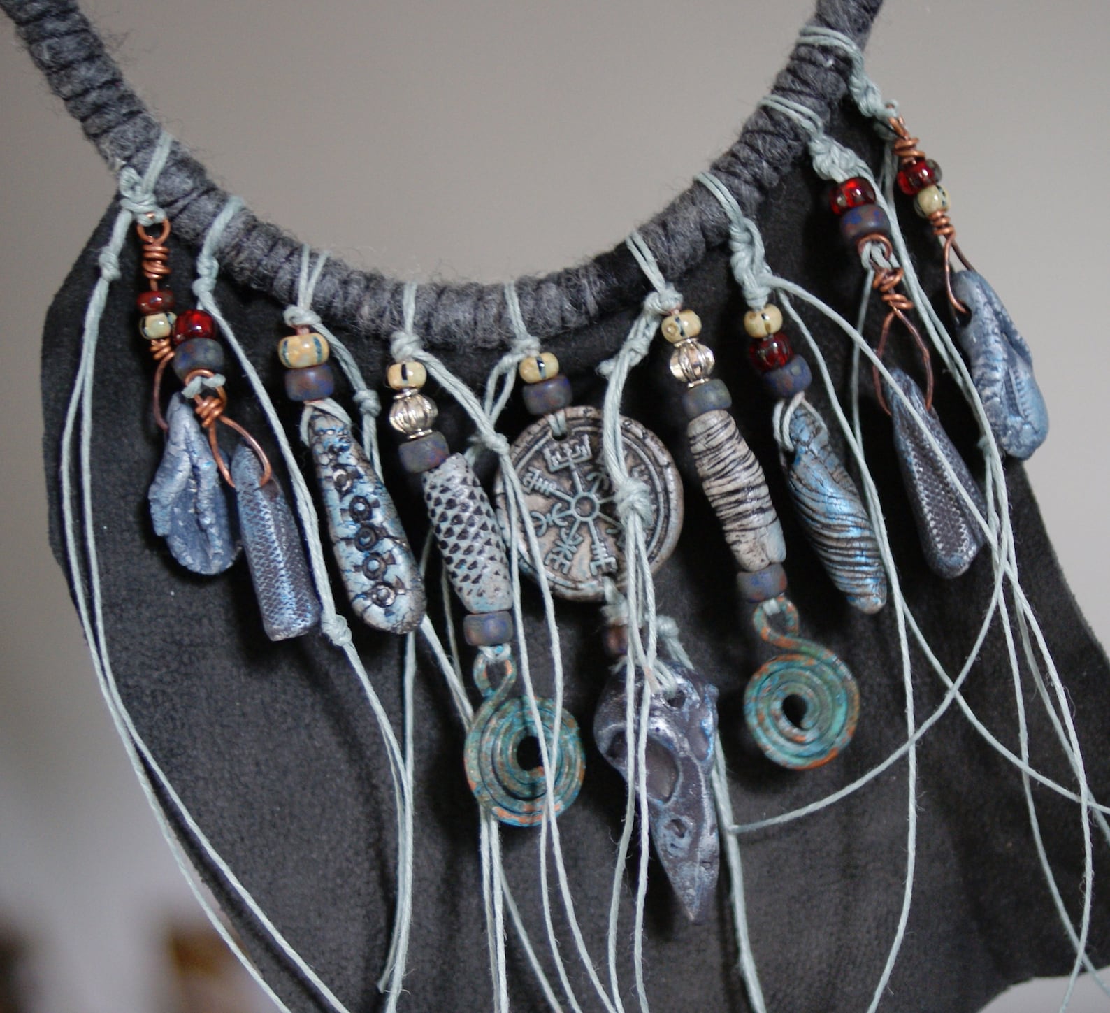 Artisan Shamanic Bead Necklace. Rustic Organic Necklace. Witchy Pagan ...