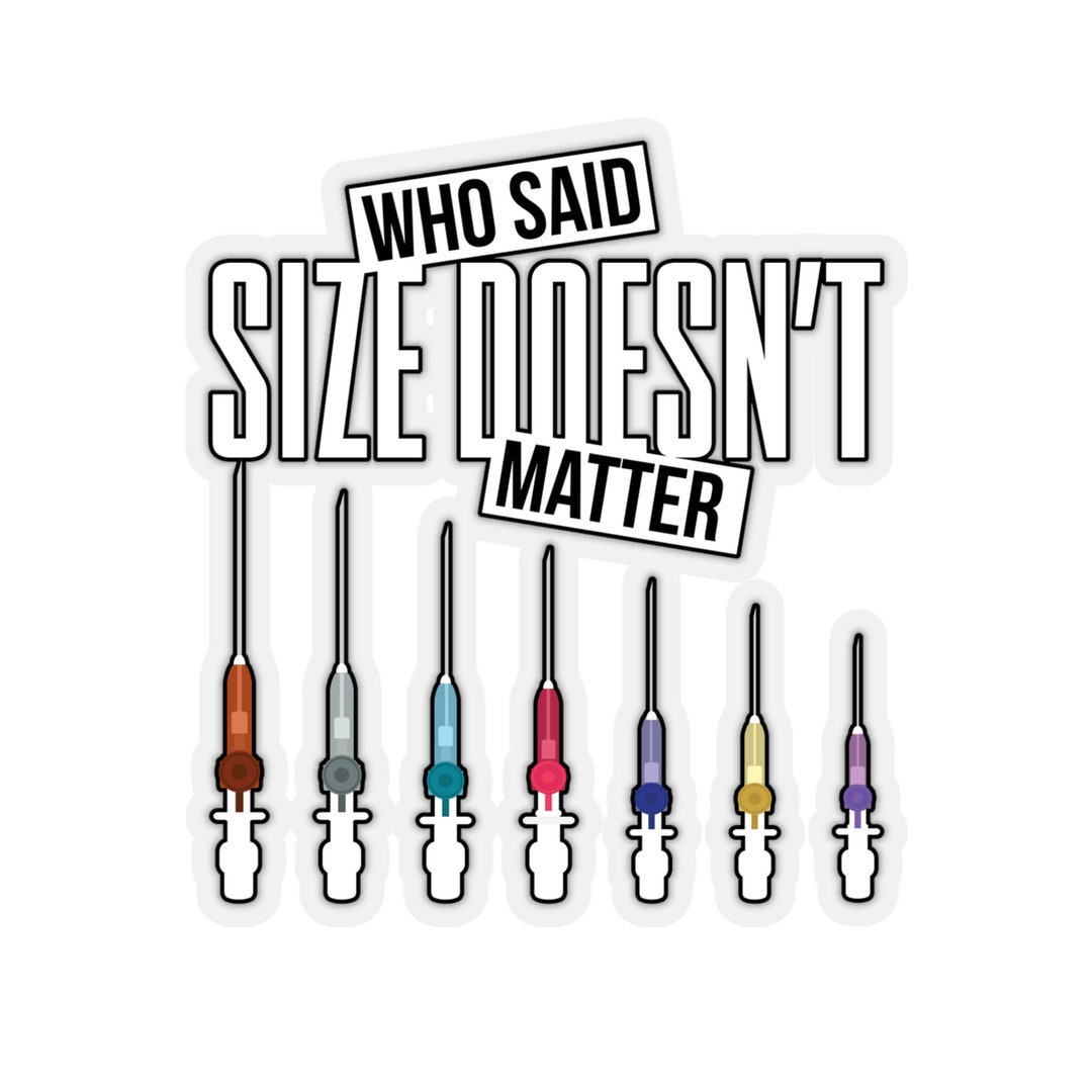 Size Matters Nurse Sticker: Funny Vinyl Decal - Etsy